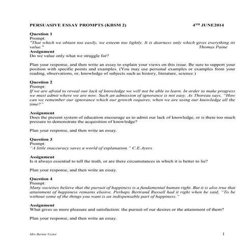 Writing prompts (edited) | PDF