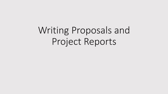 REPORT WRITING | PPT