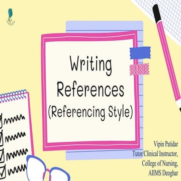 writing references | PPT