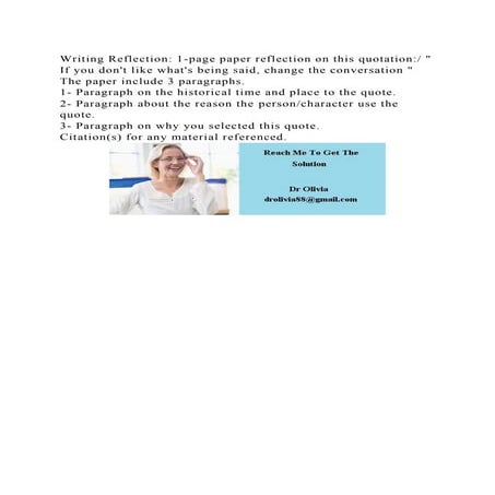 Writing Reflection 1-page paper reflection on this quotation If.docx ...