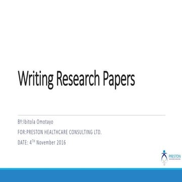 Writing research papers | PPT
