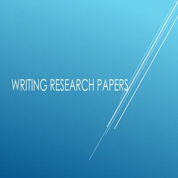Writing a Research Paper | PPTX