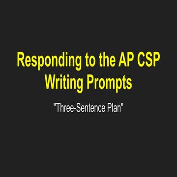 Writing Responses -- Three-Sentences.pptx