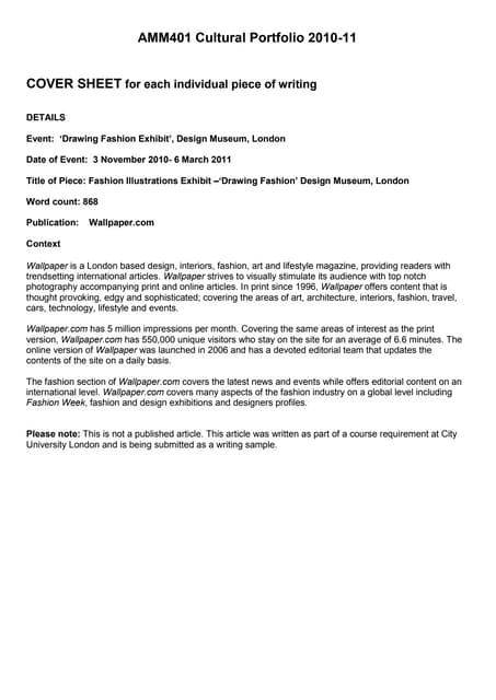 Street style fashion press release | PDF