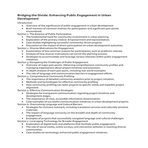 Writing Sample 2 -Bridging the Divide: Enhancing Public Engagement in ...