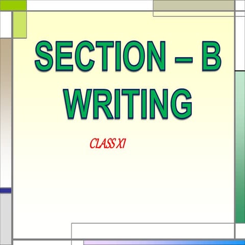 ppt on writing section. short presentation | PPTX
