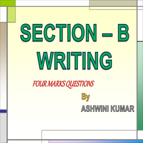 Writing section English CBSE Class XI & XII | PPTX | Wedding | Personal ...
