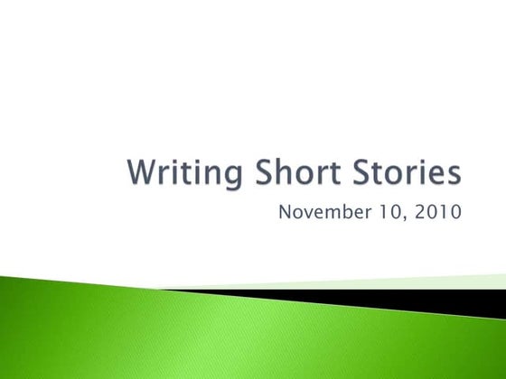 How To Write A Short Story | PPT