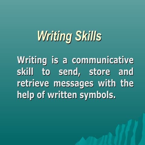 Writing skills Vera Fransischa | PPT