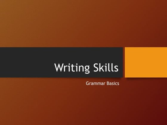 Writing skills common writing errors | PPTX
