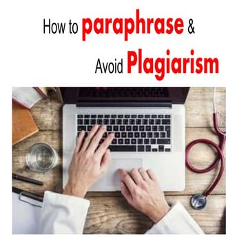 Writing skills paraphrasing and plagiarism v3 | PPTX