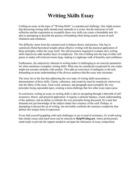 How To Write Summary Essay | PDF