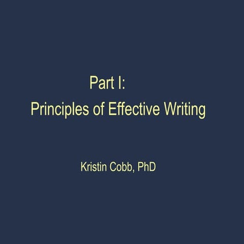 Seven principles of effective writing | PPTX