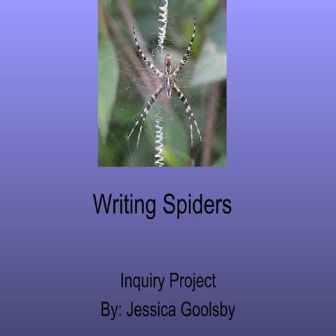 Writing Spiders | PPT