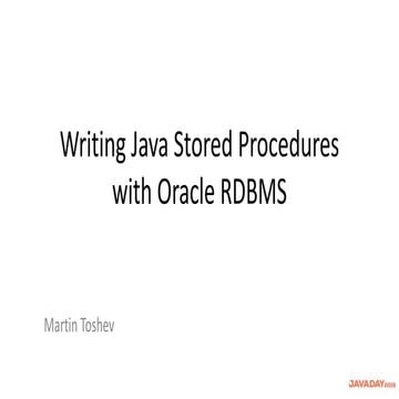 Writing Stored Procedures In Oracle Rdbms Ppt 
