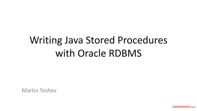 Writing Stored Procedures In Oracle Rdbms Ppt