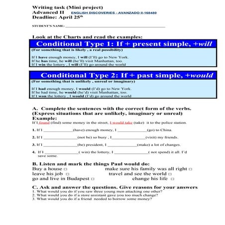 Writing Task Mini Project Advanced Ii | DOC
