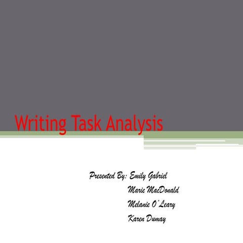 Writing task analysis assignment 3 | PPTX