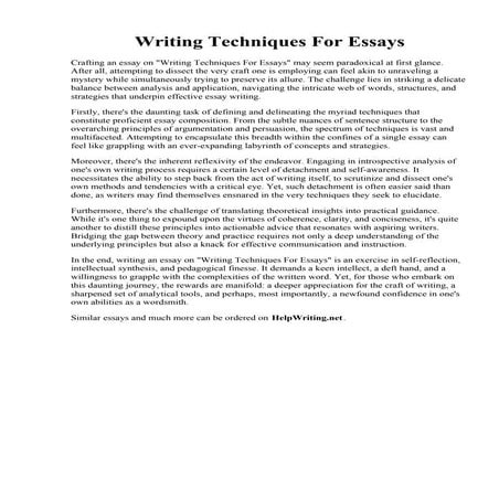 Writing Techniques For Essays.pdf