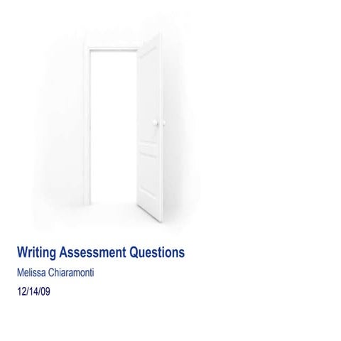 Writing test questions | PPTX