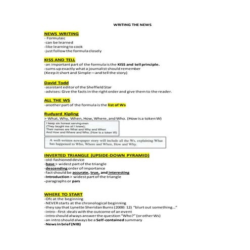 Writing the news | DOCX