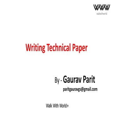 Writing a technical paper | PPTX