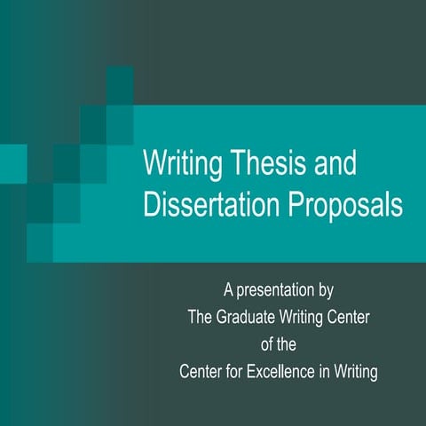 Writing Thesis and Dissertation Proposals.ppt