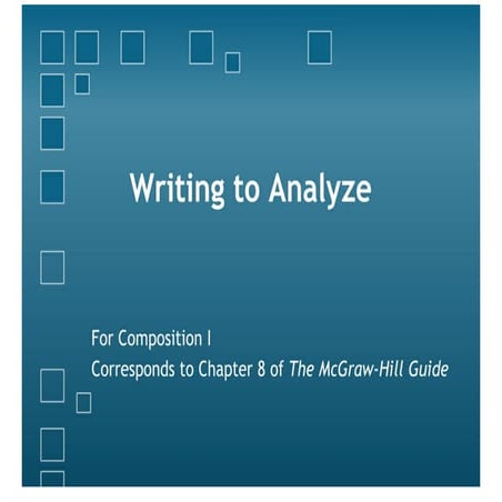 Writing To Analyze | PDF