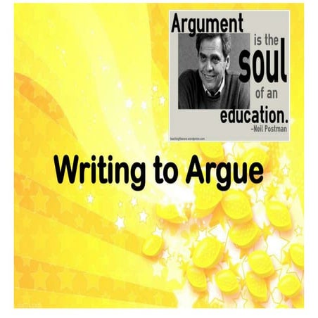 Writing To Argue | PDF