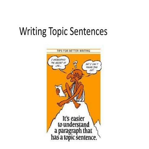 Writing topic sentences | PPTX