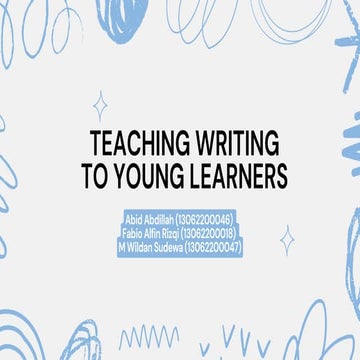 Teaching Writing to You Children (Bahasa Inggris) | PDF