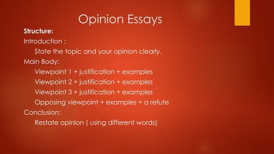 Structure of Opinion essay: writing tips | PPTX | Indoor Environmental ...