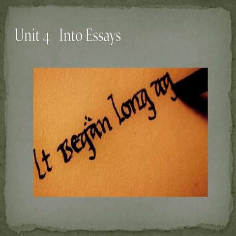 Great Writing 3 Unit 4 Lecture Notes | PPTX
