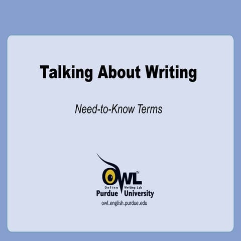 The Writing Process Powerpoint | PPT