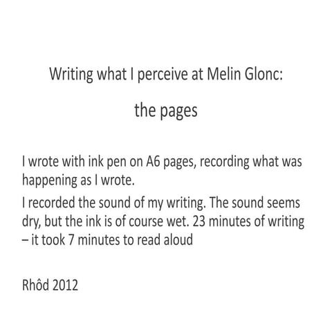 Writing what I Perceive at Melin Glonc | PPTX