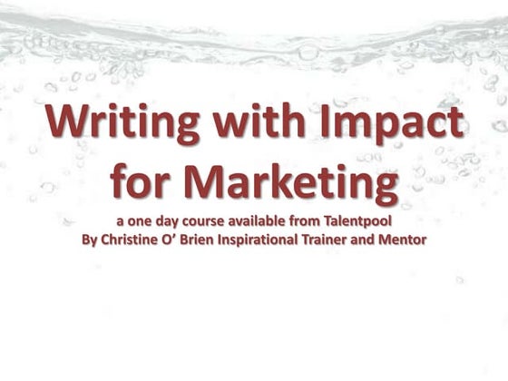 Writing with impact outline | PPT