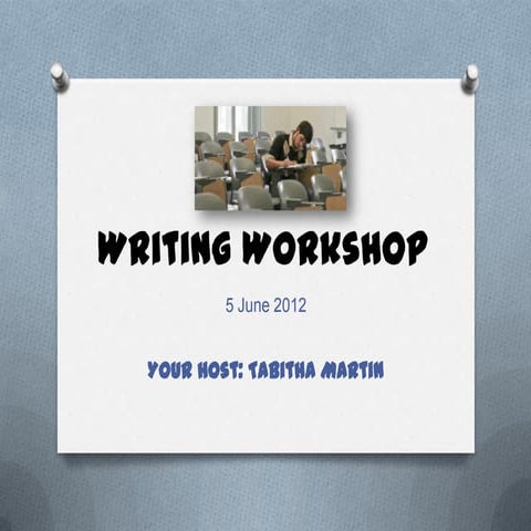 Technical Writing workshop | PPT