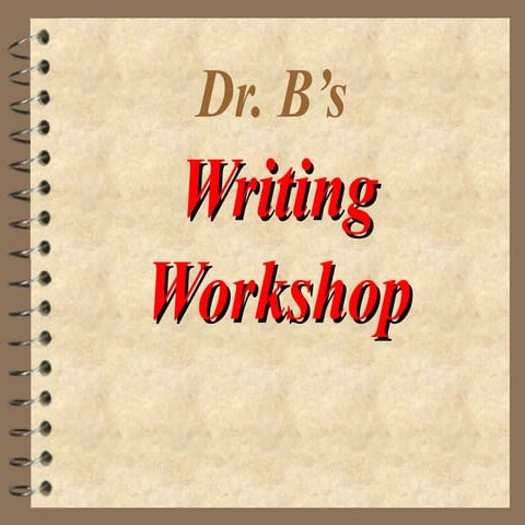 Writing Workshop | PPT