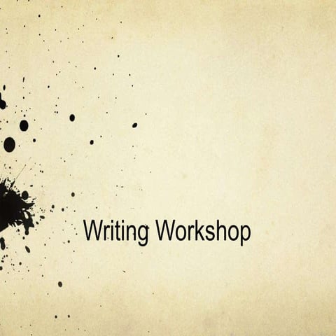 Writing workshop2 | PPT