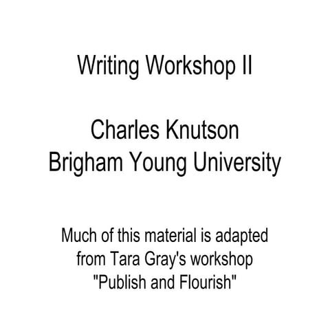 Writing Workshop 2 | PPT