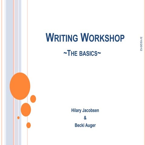 Readers writers workshop | PPTX