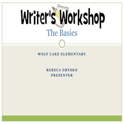 Writing workshop presentation | PPT