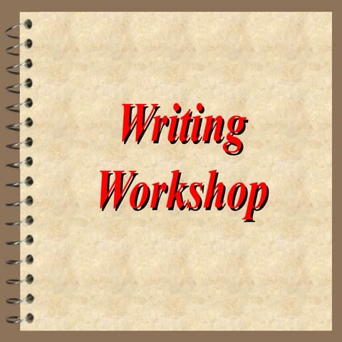 Writing workshop revision | PPT