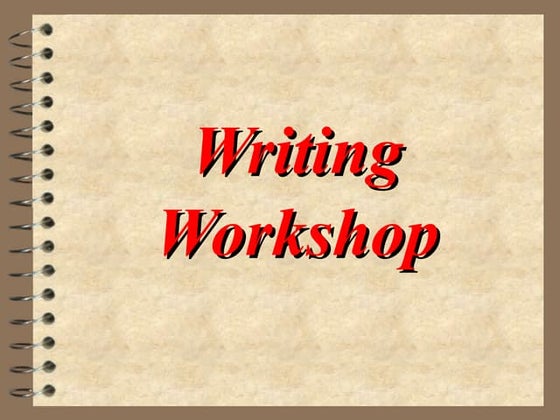 Writing Workshop | PPT | Educational Assessment | Education