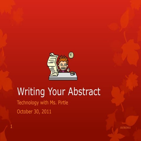 Writing your Abstract | PPTX
