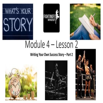 writing your own success story part 2 | PPTX