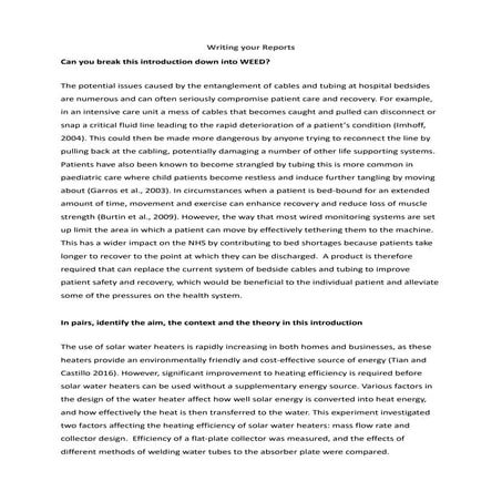 Writing your reports worksheet | PDF