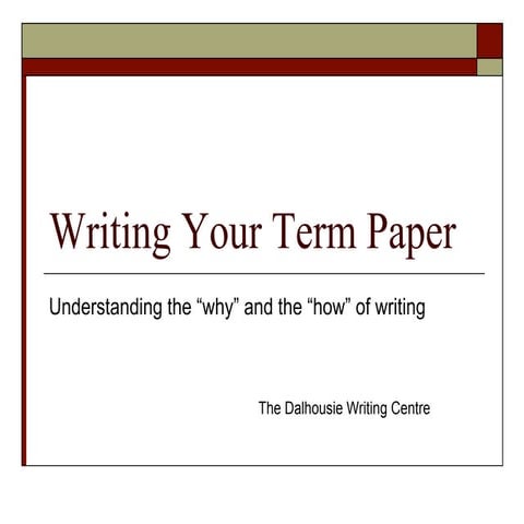 Writing your term paper | PPT