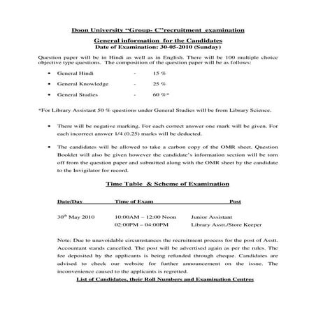 Written exam-announcement-for-web | PDF | Educational Assessment ...