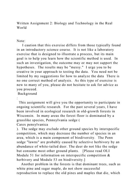 Comarpsion of Understory and Overstory | PDF